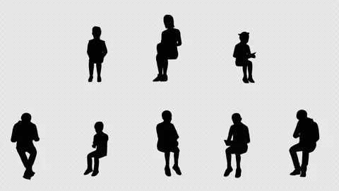 Kids Silhouette Animation Stock Video Footage | Royalty Free Kids ...