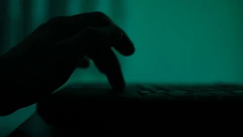 Silhouette of male hand using slider and... | Stock Video | Pond5