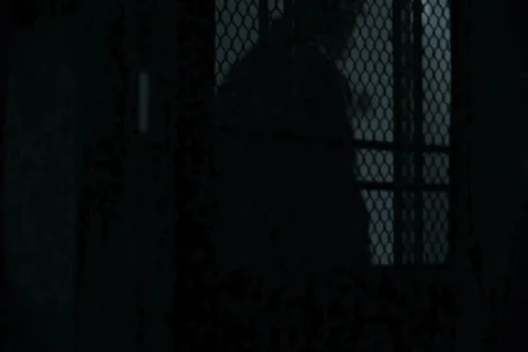 Silhouette of man figure opening door, d... | Stock Video | Pond5