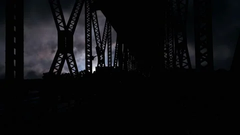 Silhouette Meridian Highway Bridge for P... | Stock Video | Pond5
