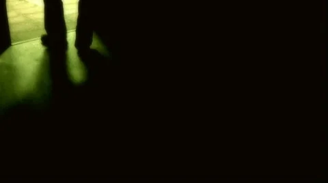 silhouette of a mysterious man exiting f... | Stock Video | Pond5