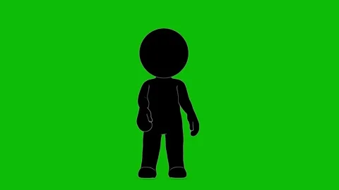 Silhouette of an outlined stick figure p... | Stock Video | Pond5