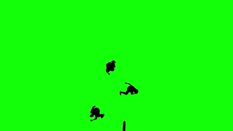 Silhouette of people, crowd, in a panic ... | Stock Video | Pond5