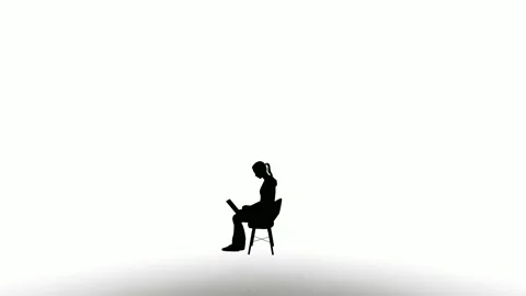 silhouette people sit down on white back... | Stock Video | Pond5