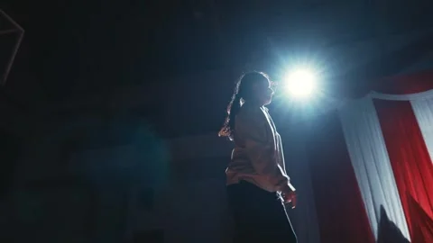 Person In Spotlight On Stage Stock Footage ~ Royalty Free Stock Videos ...