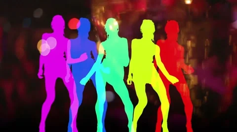 silhouette shadow dancer disco party fem... | Stock Video | Pond5