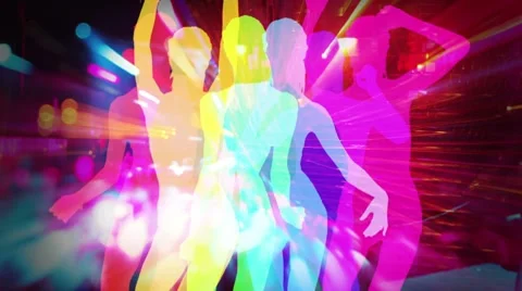 silhouette shadow dancer disco party fem... | Stock Video | Pond5