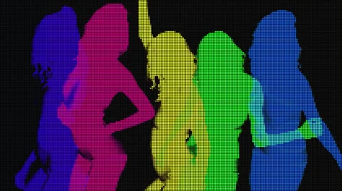 silhouette shadow dancer disco party fem... | Stock Video | Pond5