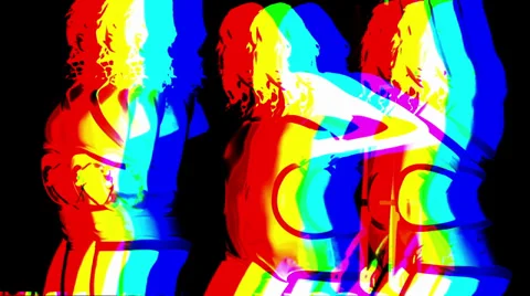 silhouette shadow dancer disco party fem... | Stock Video | Pond5