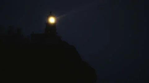 Silhouette of split rock lighthouse ligh... | Stock Video | Pond5