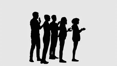 Silhouette Success. People standing and ... | Stock Video | Pond5