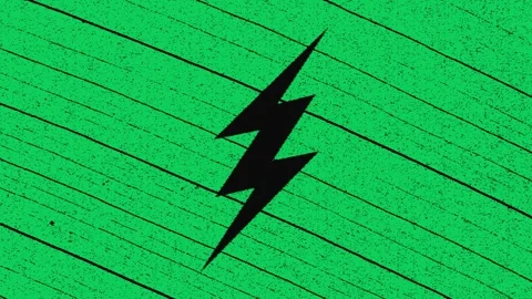 The silhouette thunder sign in green scr... | Stock Video | Pond5