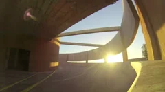 Car Drivng Down Ramp