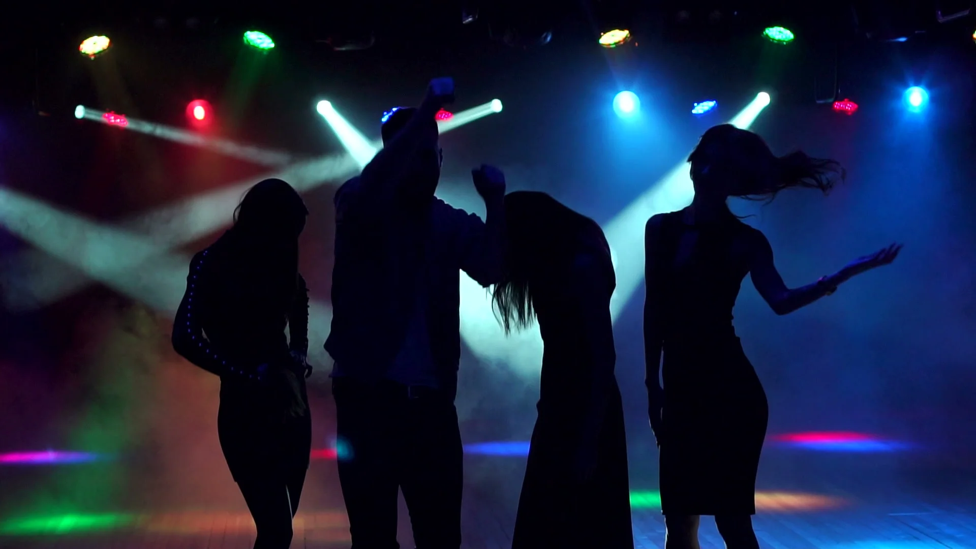 Silhoutte Night Club Dancing