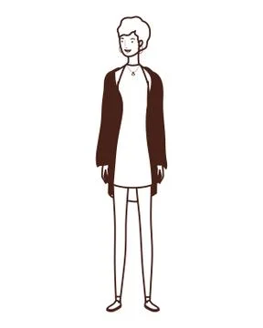 Woman Standing Outline