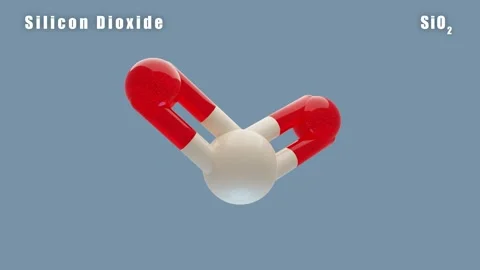 Silicon Dioxide of SiO2 3D Conformer ani... | Stock Video | Pond5