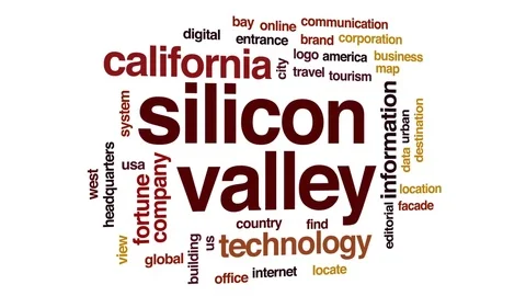 Silicon valley animated word cloud, text... | Stock Video | Pond5