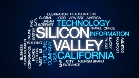 Silicon valley animated word cloud, text... | Stock Video | Pond5