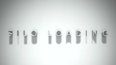 silo loading 3D title animation white te... | Stock Video | Pond5