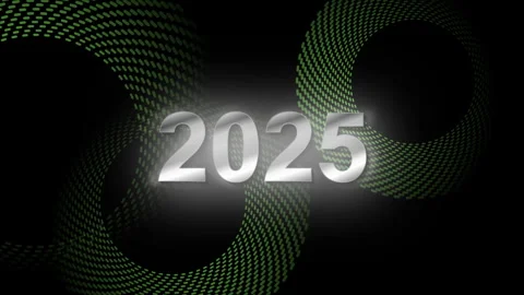 Silver 2025 New Year abstract motion bac... | Stock Video | Pond5