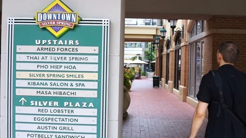 Silver Spring downtown in Maryland with ... | Stock Video | Pond5