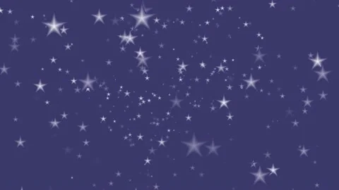 Silver white stars float on blue backgro... | Stock Video | Pond5