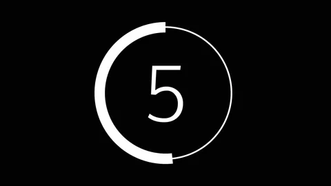 Simple 10 seconds countdown timer with a... | Stock Video | Pond5