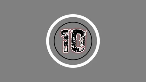 Simple 10 Seconds Countdown Timer. Gray ... | Stock Video | Pond5