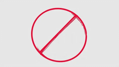 Simple 2d prohibition sign with dynamic ... | Stock Video | Pond5