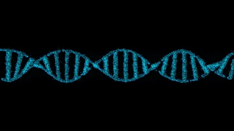 Simple 3D animation of DNA string on bla... | Stock Video | Pond5