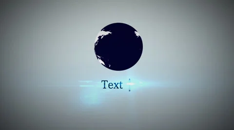 Simple 3D Glow Flying Planet Earth Flares Text And Logo Animation Intro ...
