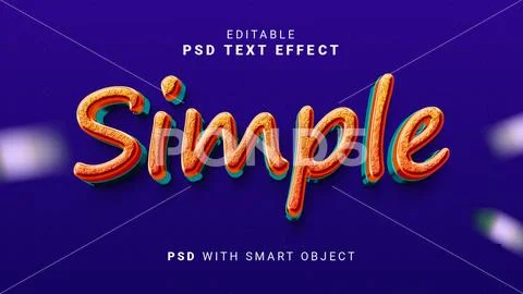 Simple 3d Text Effect Editable PSD ~ PSD Template #265965086