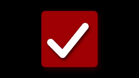 Simple 3d tick mark isolated, 3d square ... | Stock Video | Pond5