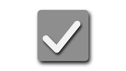 Simple 3d tick mark isolated, 3d square ... | Stock Video | Pond5