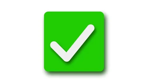 Simple 3d tick mark isolated, 3d square ... | Stock Video | Pond5