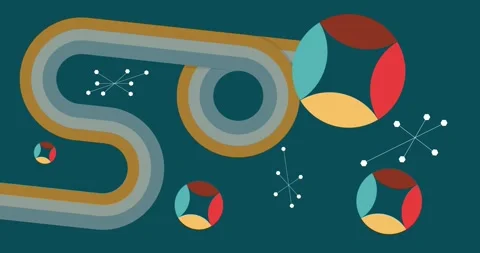 Simple 70's abstract background animatio... | Stock Video | Pond5