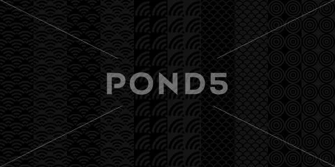 Simple Abstract Dark Black Flat Seamless Vector Illustration Background ...