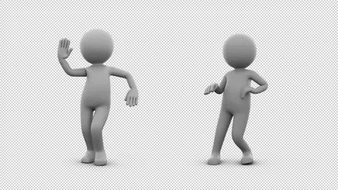 Simple animated 3D character Dancing | Stock Video | Pond5