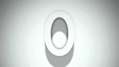 A simple animation of the number 0 zero ... | Stock Video | Pond5