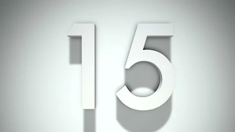 A simple animation of the number 15 fift... | Stock Video | Pond5