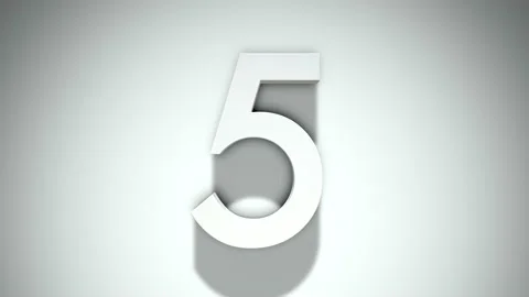 A simple animation of the number 5 five ... | Stock Video | Pond5