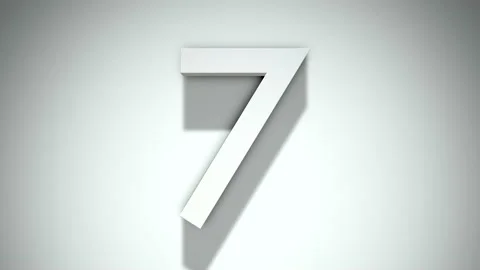 A simple animation of the number 7 seven... | Stock Video | Pond5