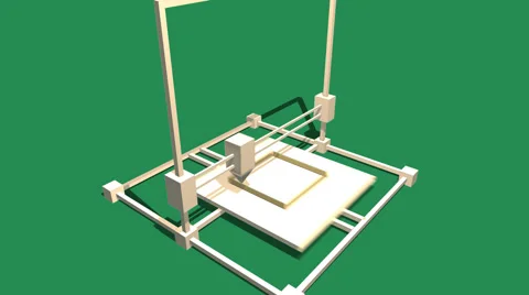 Simple Animation of Printing a 3D box wi... | Stock Video | Pond5