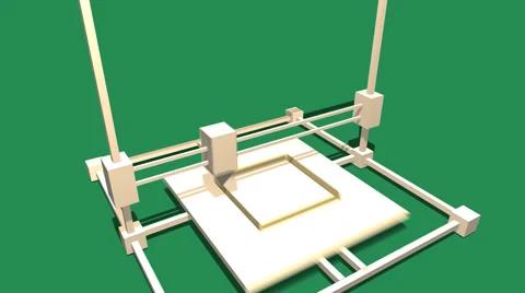 Simple Animation of Printing a 3D box wi... | Stock Video | Pond5