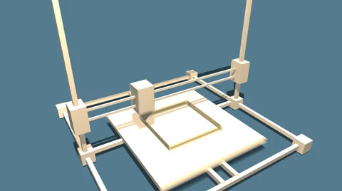 Simple Animation of Printing a 3D box wi... | Stock Video | Pond5