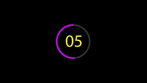 Simple animation showing a times countdo... | Stock Video | Pond5