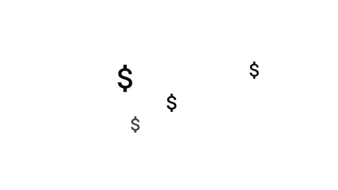 Simple animation of US dollar symbols ap... | Stock Video | Pond5