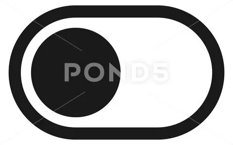 Simple black switch. Toggle button ui element ~ Clip Art #249346919
