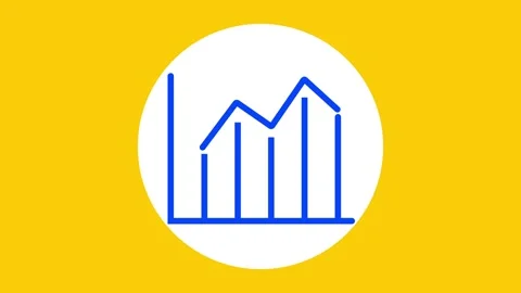 A simple blue line graph animated on a y... | Stock Video | Pond5