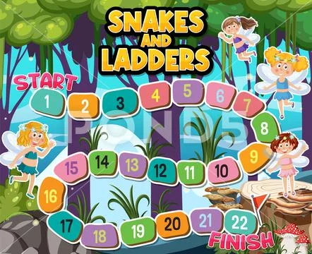 Simple board game for children enchanted forest background ~ Clip Art ...